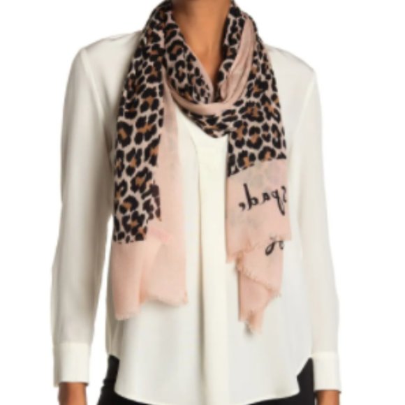 kate spade | Accessories | Kate Spade New Nwt Leopard Print Oblong ...